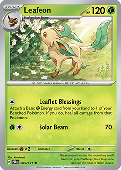 Leafeon Master Ball Holo #5 | Prismatic Evolutions | CardGrader